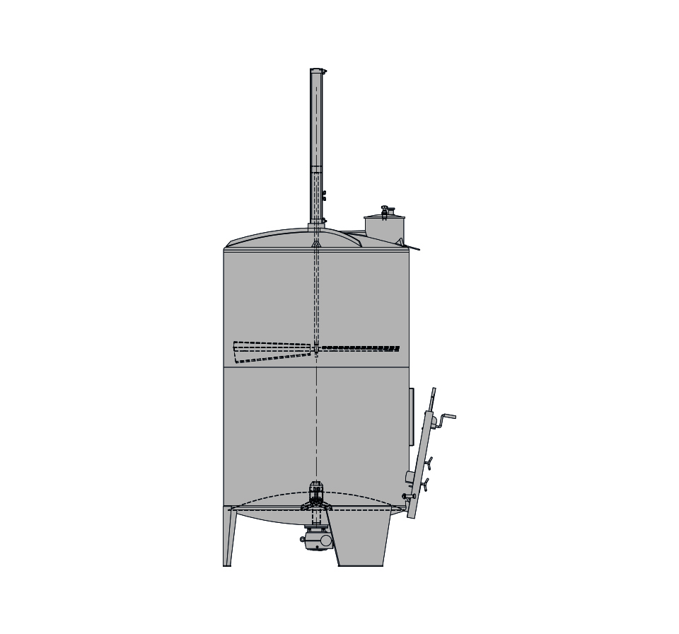 Red wine tank with mash plunger FD-MT - Speidel stainless steel tanks